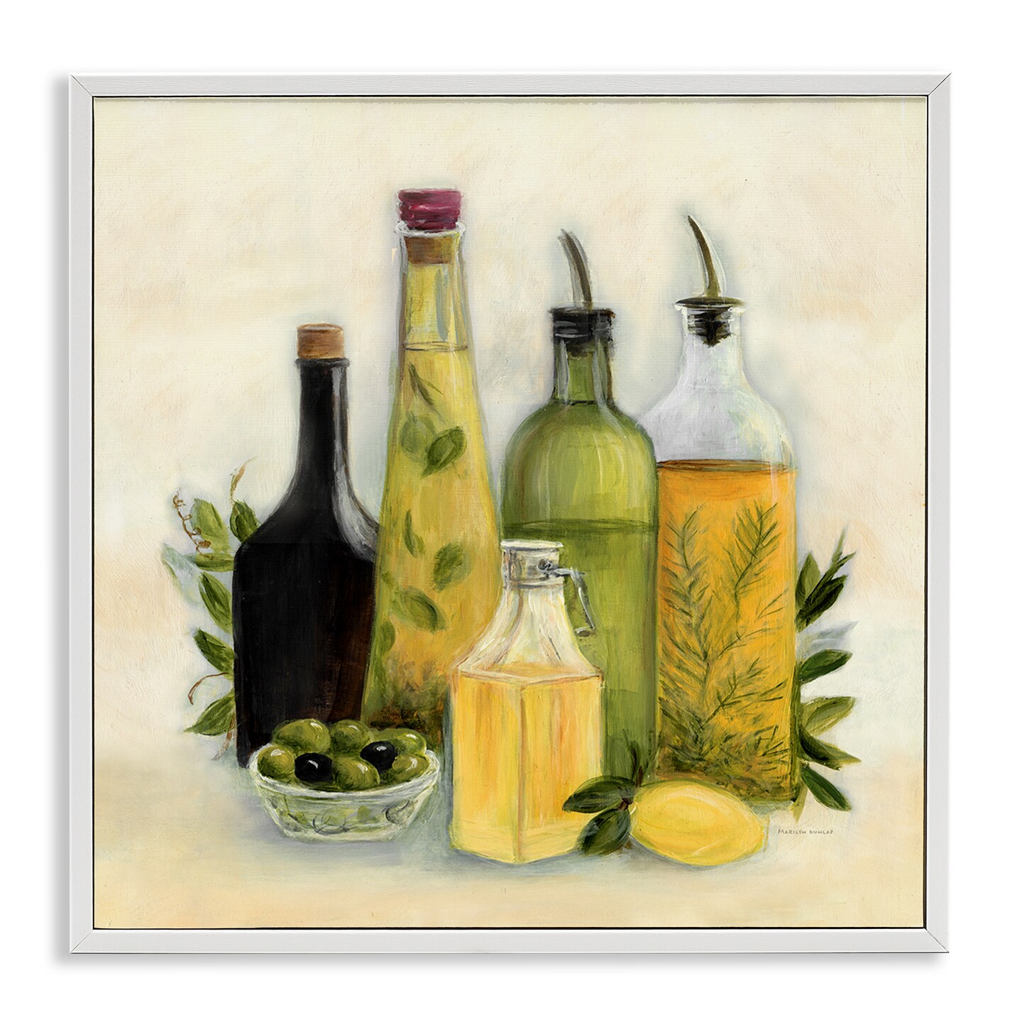 Stupell Industries Cooking Oils & Spices Framed Giclee By Marilyn ...