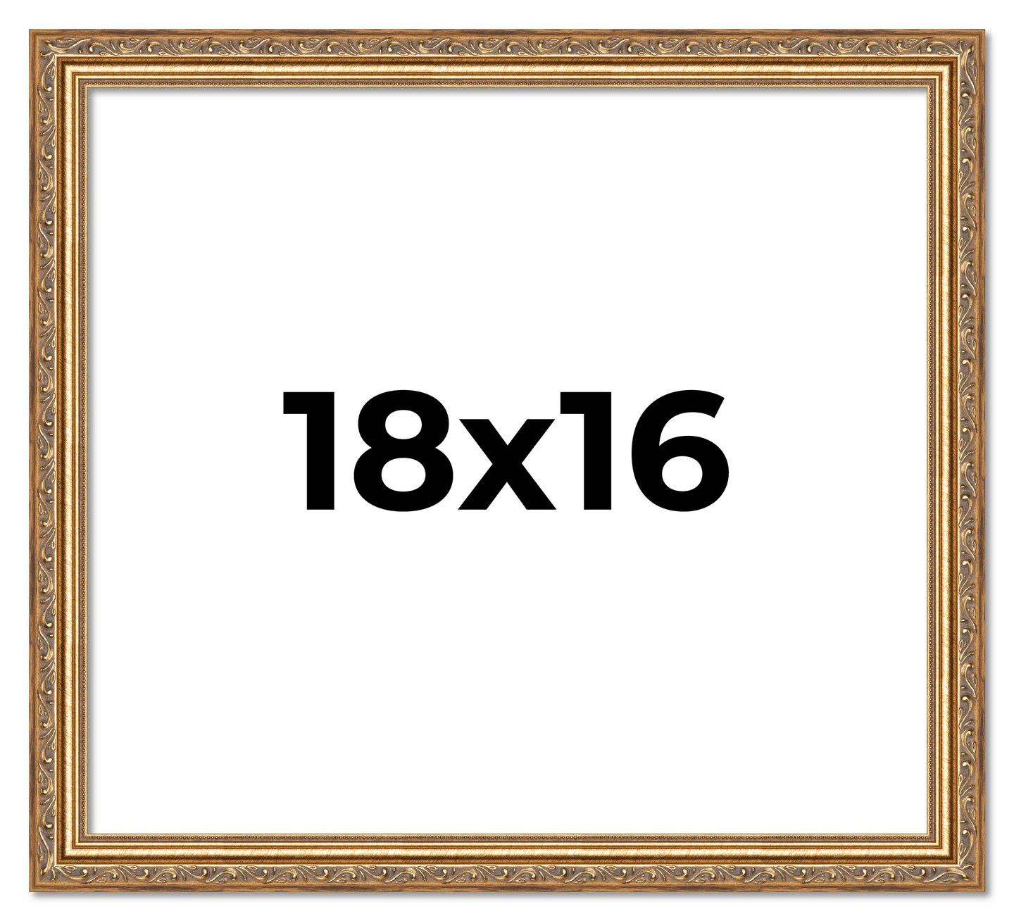 18x16 Solid Wood Antique Picture Frame with UV-Resistant Acrylic & Acid ...
