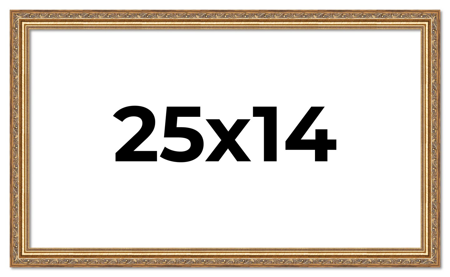 25x14 Solid Wood Antique Picture Frame with UV-Resistant Acrylic & Acid ...