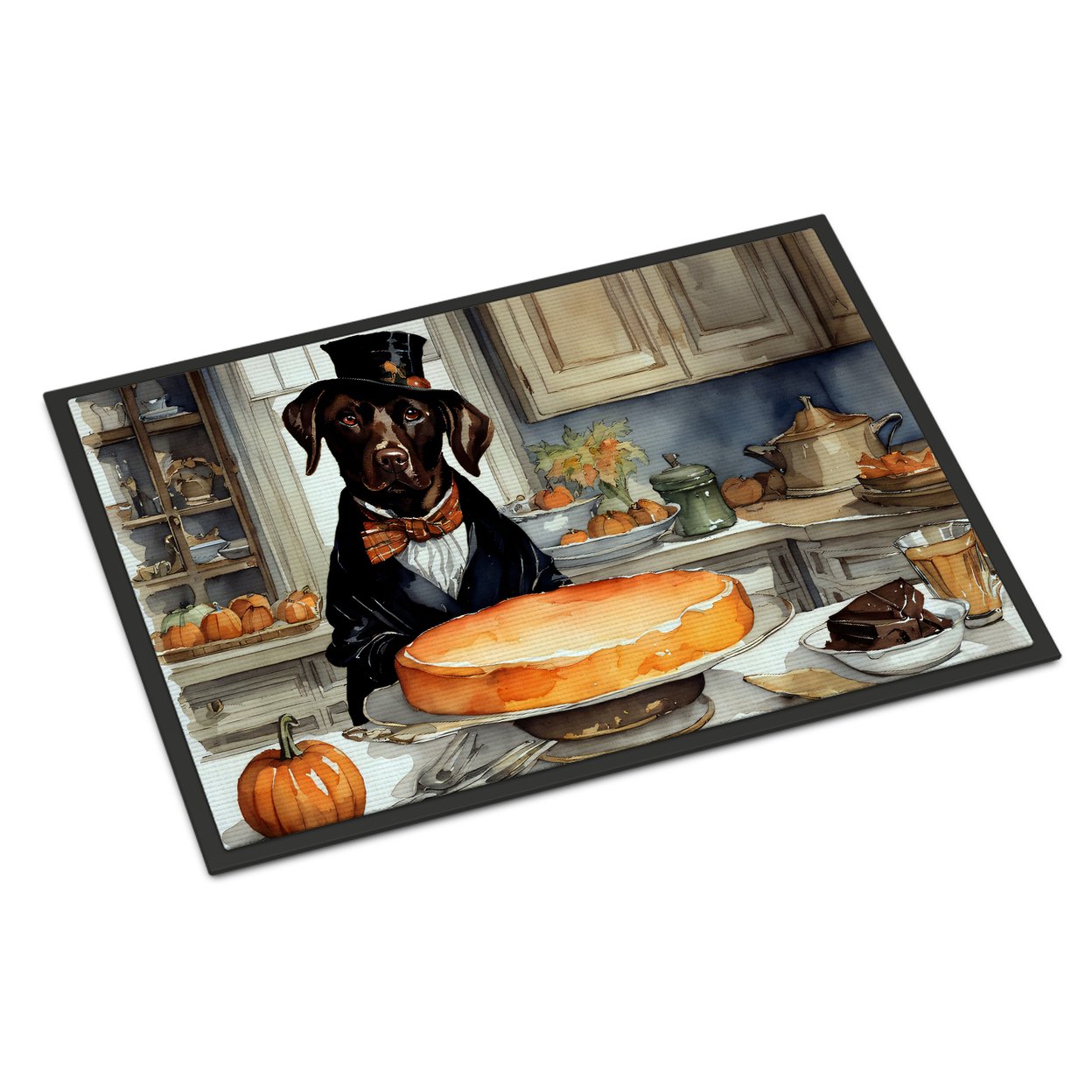 Chocolate Lab Fall Kitchen Pumpkins Doormat 18X27 Dac1790 | Michaels