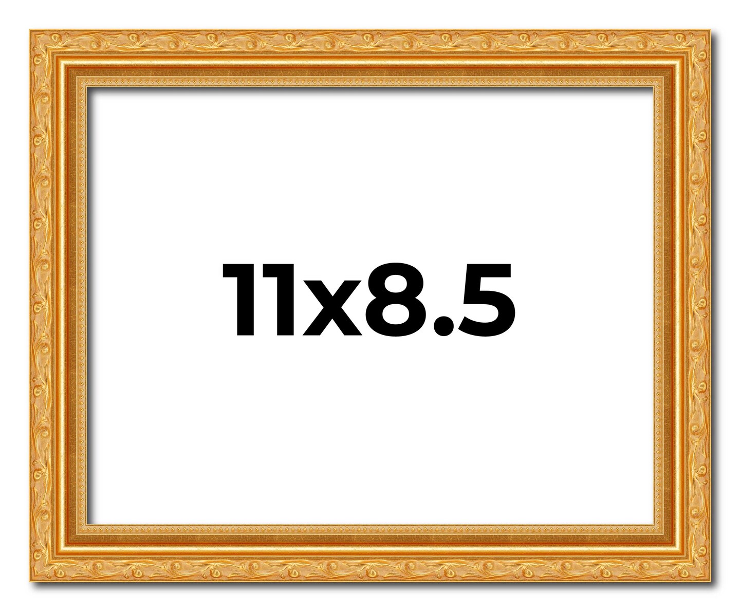 11x8.5 Solid Wood Antique Picture Frame with UV-Resistant Acrylic ...