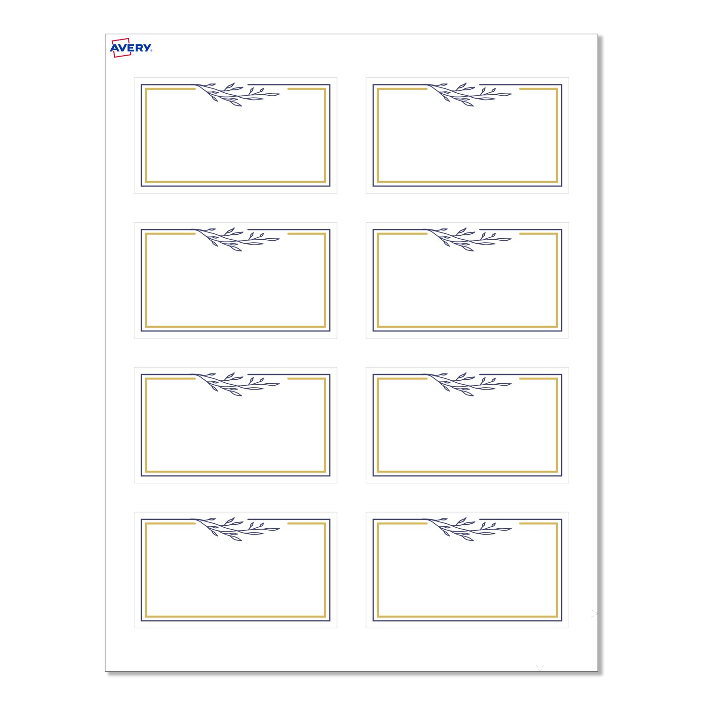 Avery® Printable Rectangle Cards with Sure Feed® Technology, Gold ...