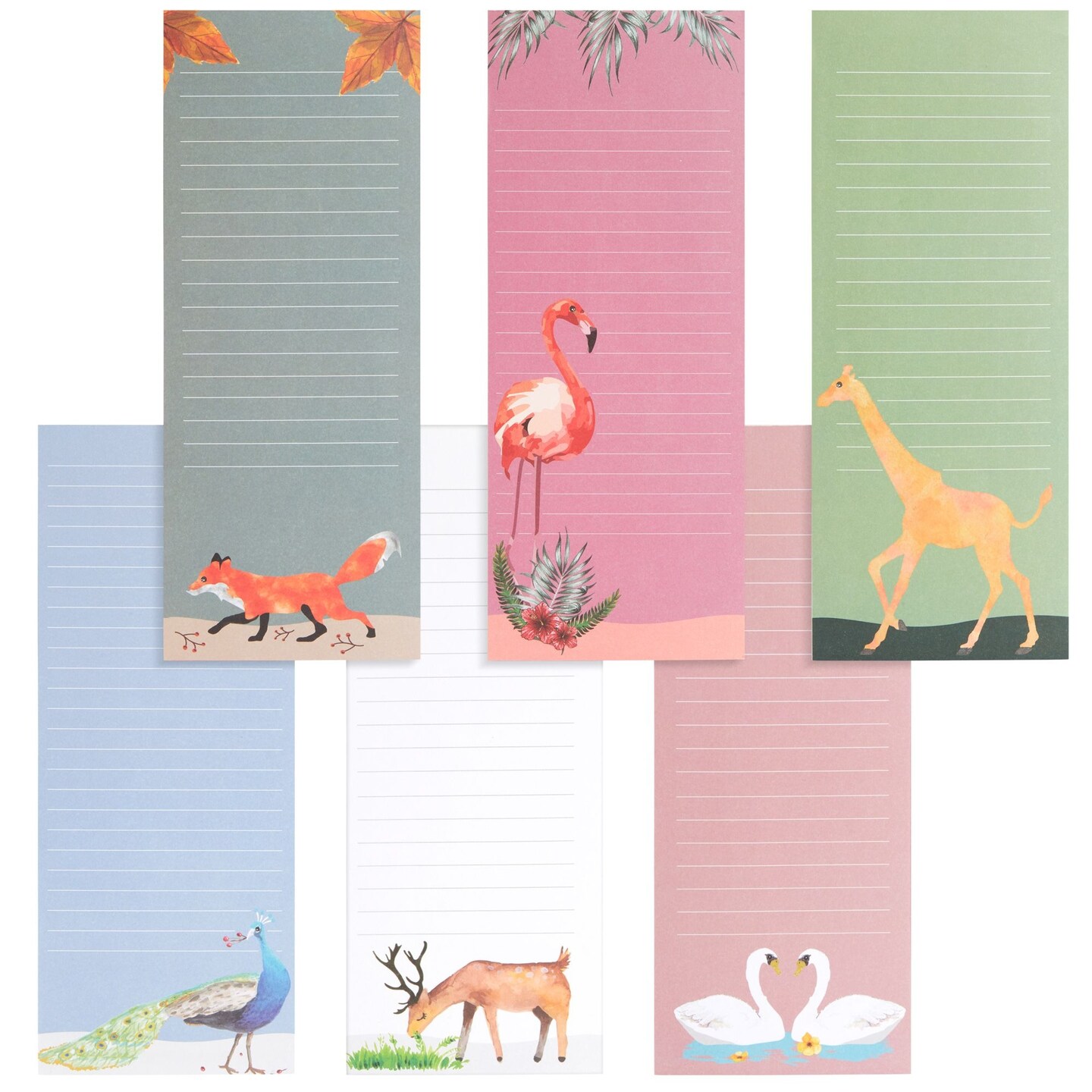 6 Pack Magnetic Notepads for Refrigerator, Grocery Shopping List, To-Do ...