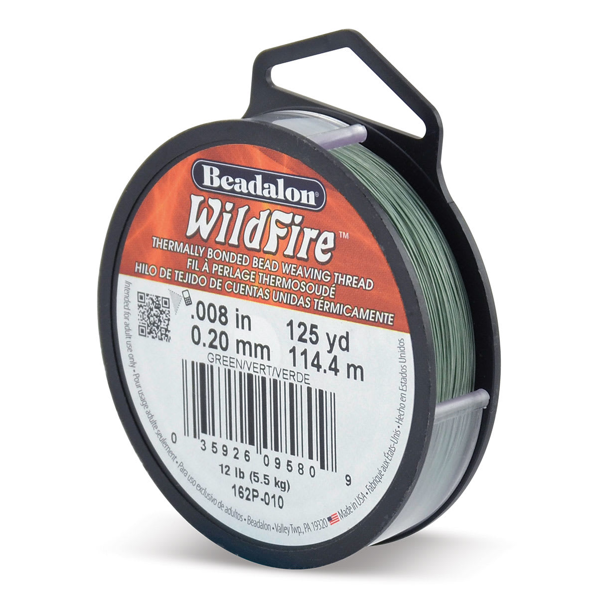 Beadalon WildFire Beading Thread - Green, 0.008", 125 yds, Color: Green ...