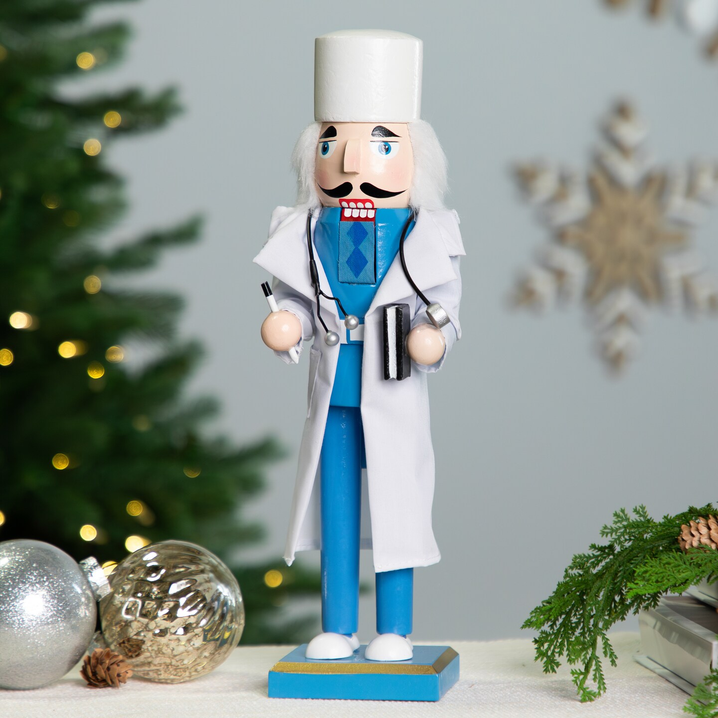 Northlight Doctor with Stethoscope Wooden Christmas Nutcracker - 14 ...