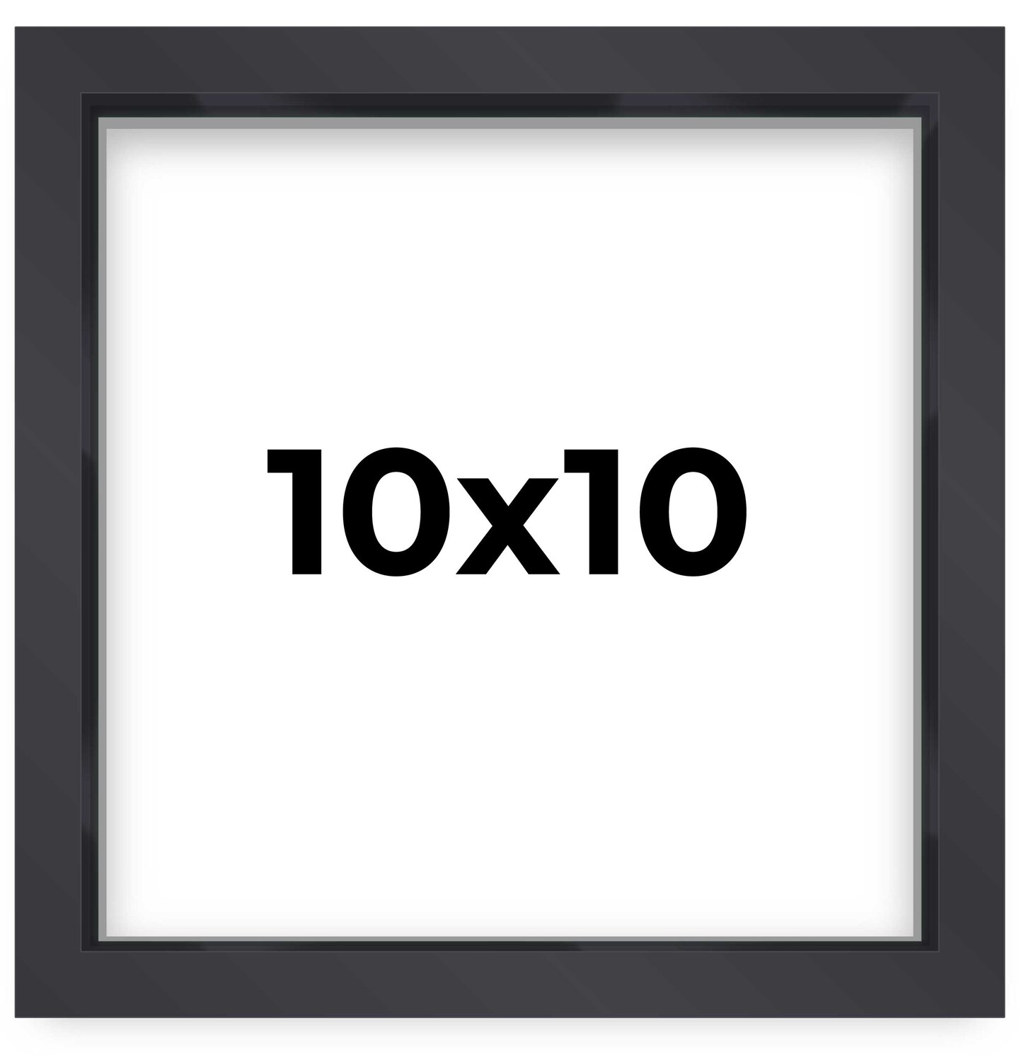 10x10 Shadow Box 3/4" Depth Picture Frame with UV-Resistant Acrylic ...