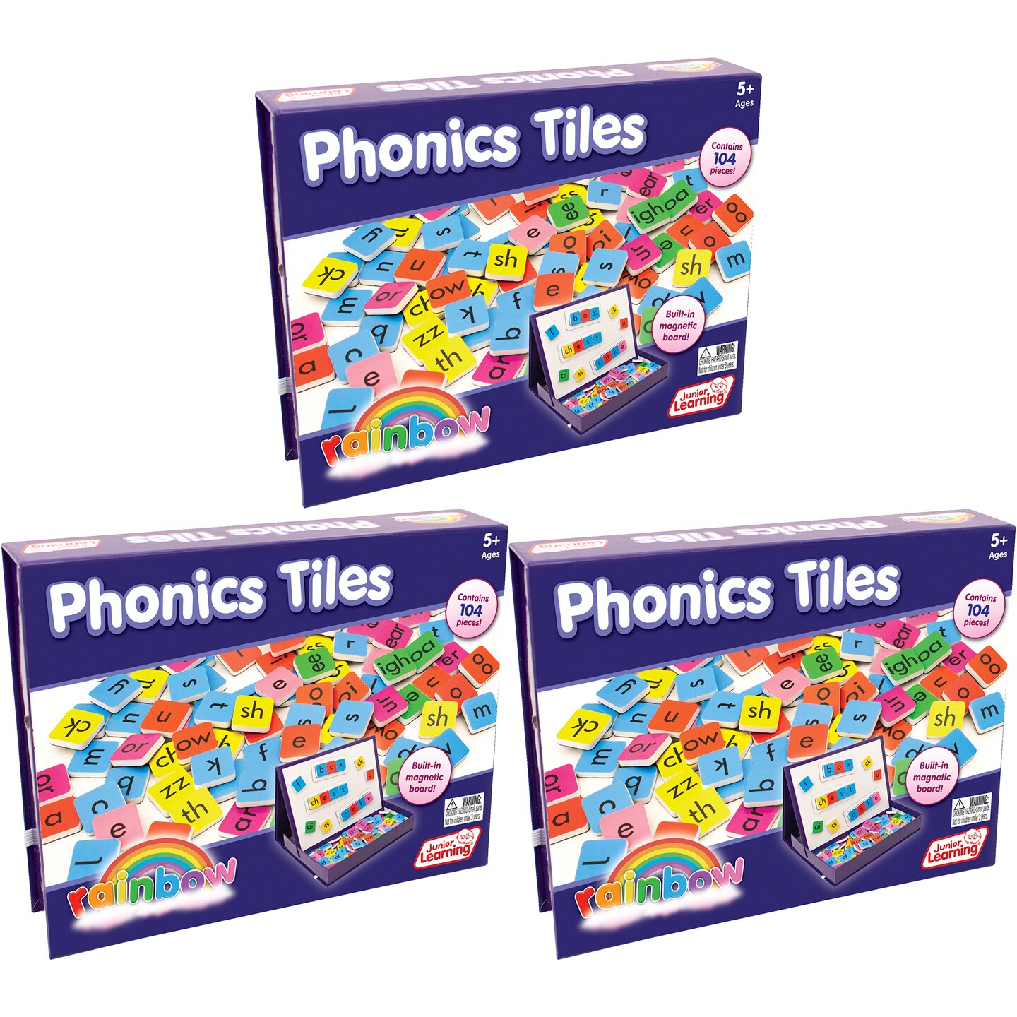 Junior Learning Rainbow Phonics Tiles Set, 90 Tiles, Ages 5-9 ...