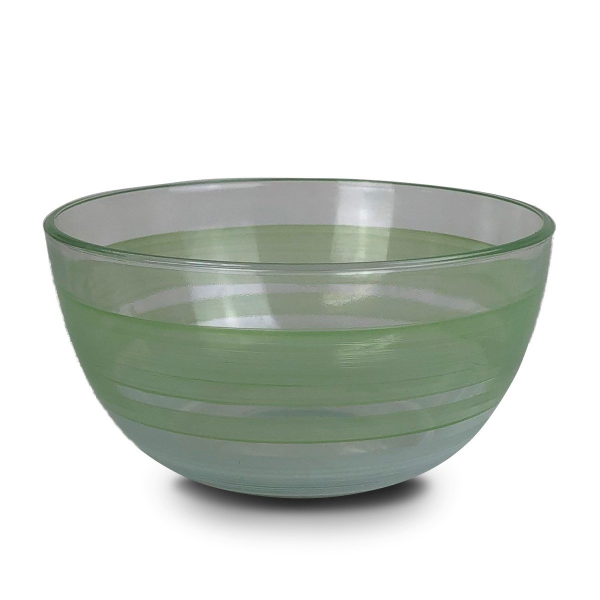 Hand Painted Glassware Cape Cod Cottage Stripe Green 6" Bowl | Michaels