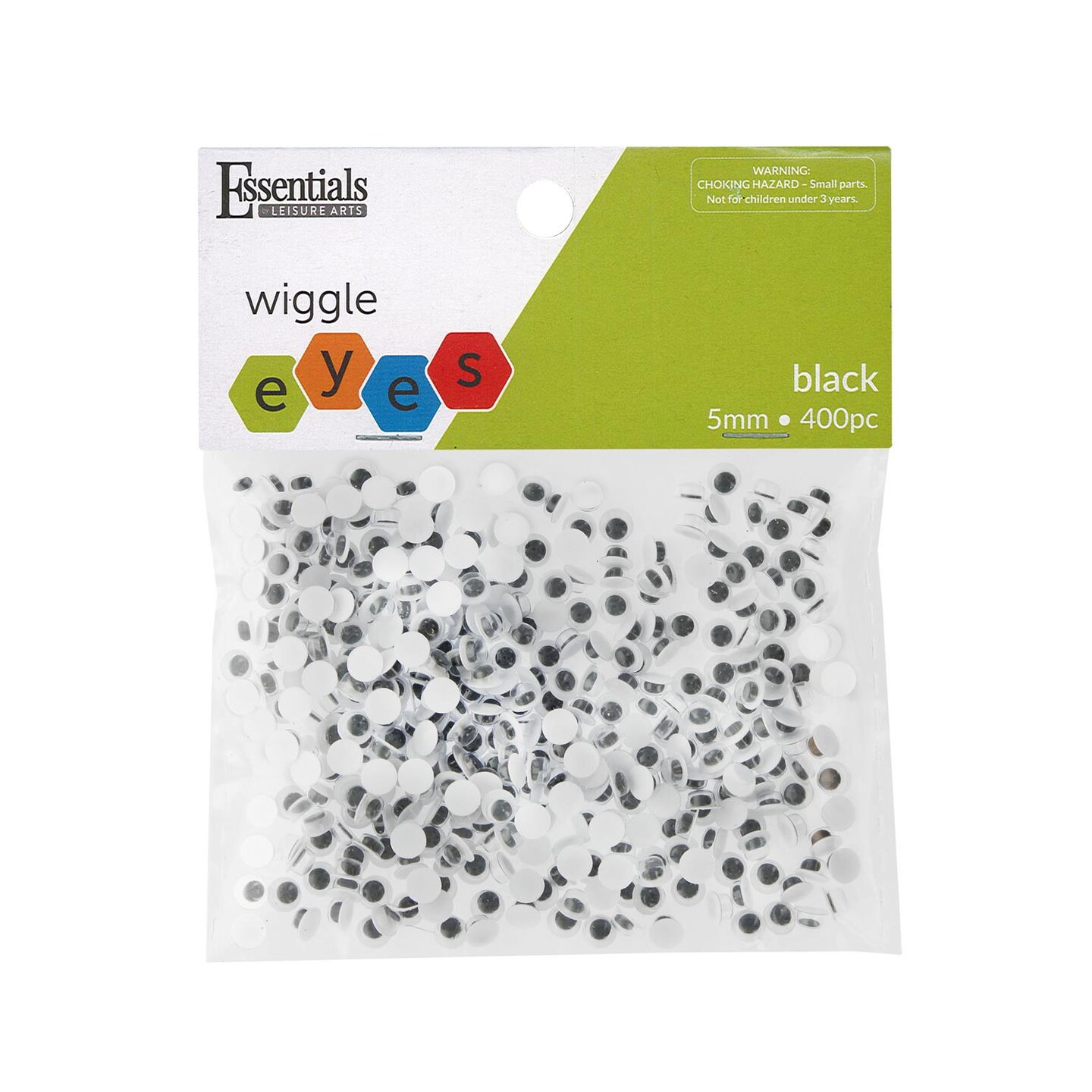 Essentials By Leisure Arts Eyes Paste On Moveable 5Mm Black 400Pc ...