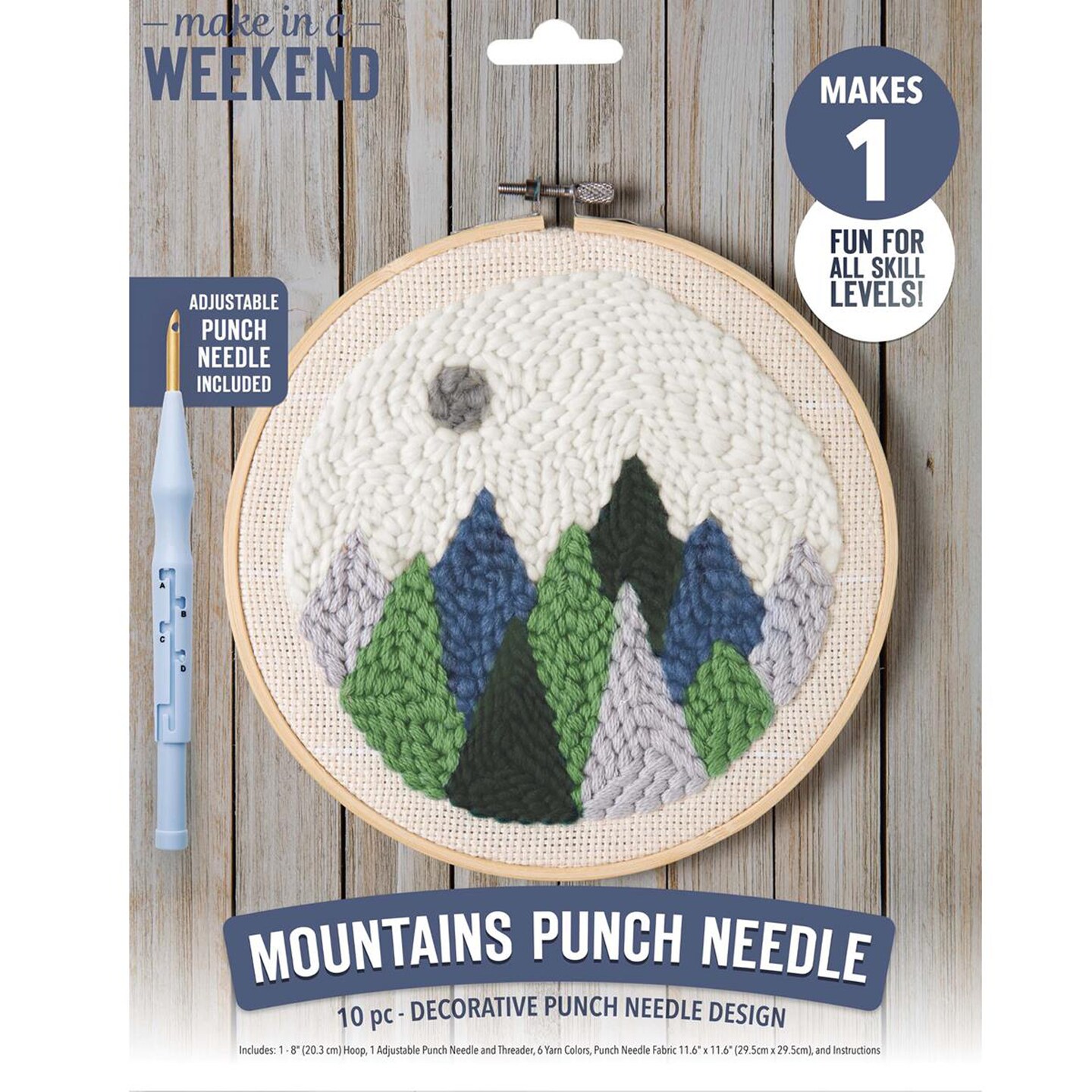 Leisure Arts Punch Needle Kit,Mountains, Punch Needle Kit, Kits Adults ...