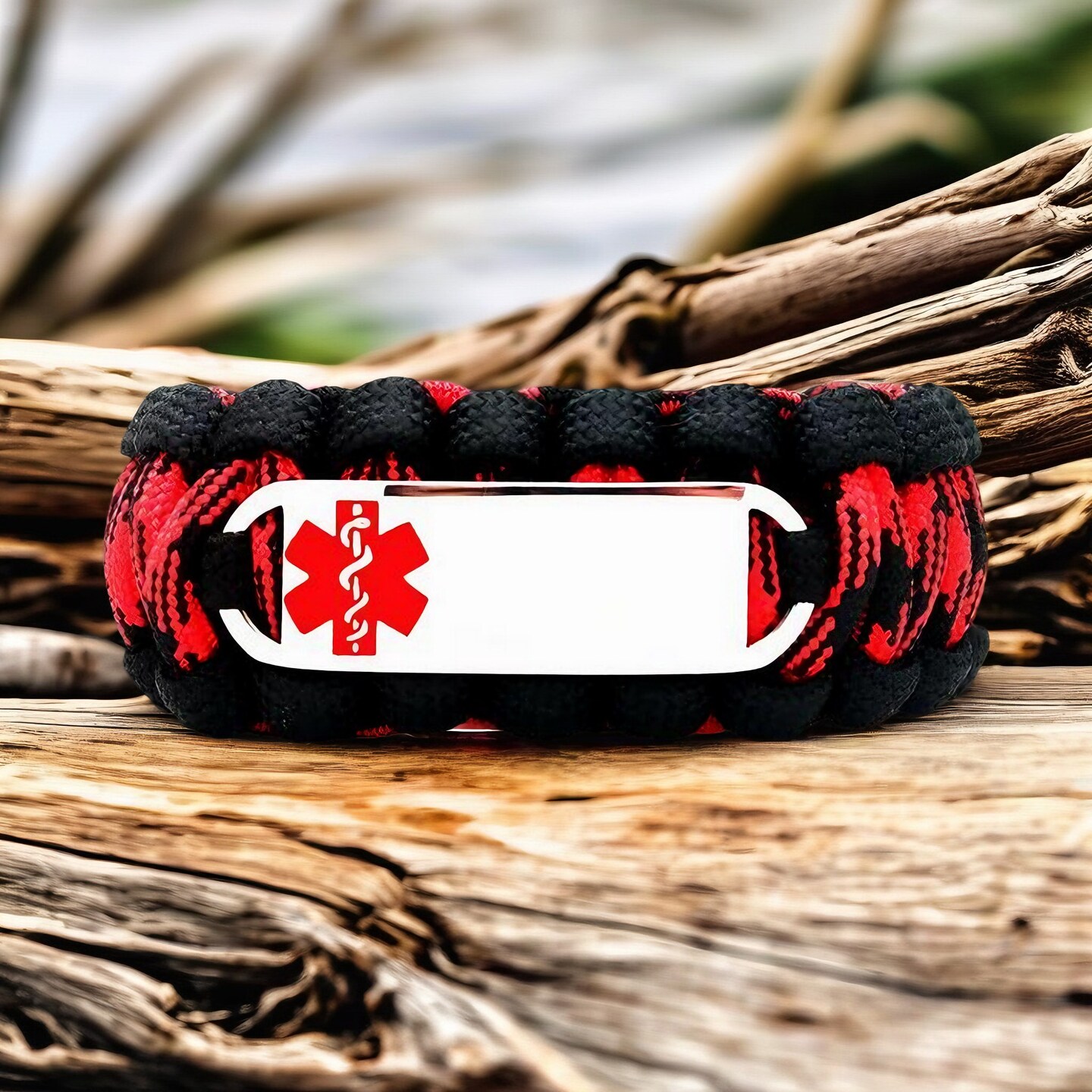 550 Paracord Medical ID Bracelet Featuring a Personalized Stainless ...