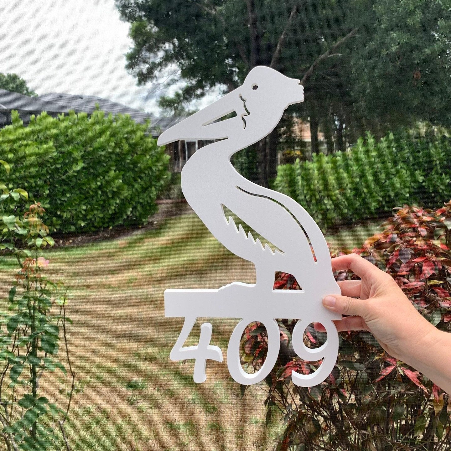 House Number Sign, Pelican, Address Plaque, Address Sign, Custom ...