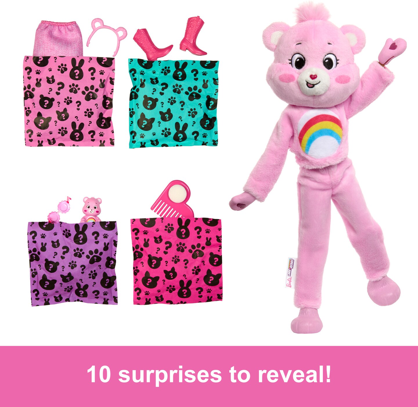 Mattel - Barbie Cutie Reveal Barbie x Care Bears Series, Cheer Bear ...