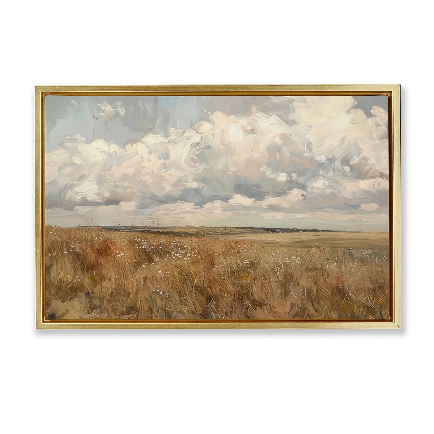 Stupell Industries Wide Open Farm Field Floating Frame Design by LSR ...