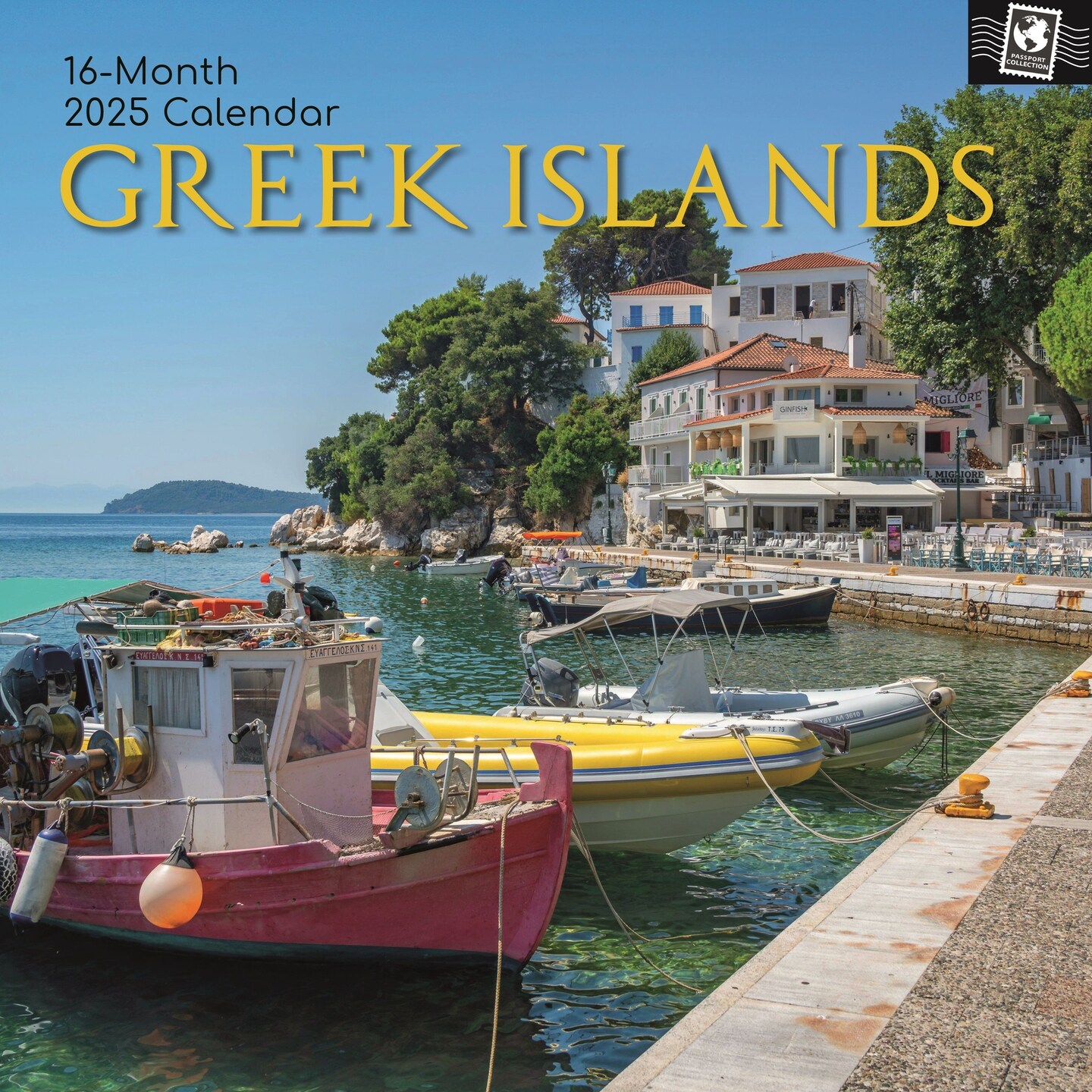 The Gifted Stationary 2025 Square Wall Calendar, Greek Islands, 16 ...