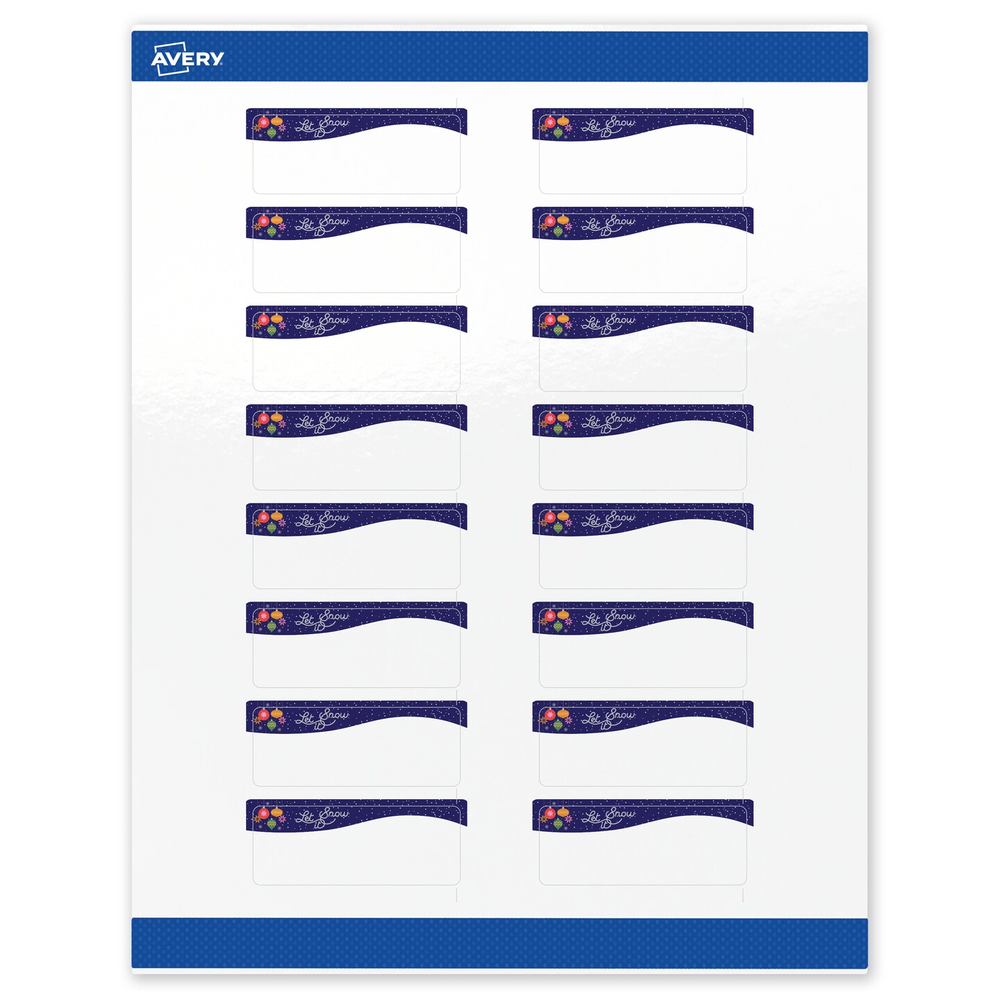 Avery Printable Christmas Address Labels with Sure Feed Technology ...