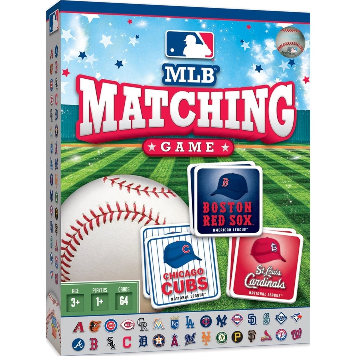 Mlb League Matching Game Memory Card Game For Family Fun Ages 6+ 32 ...