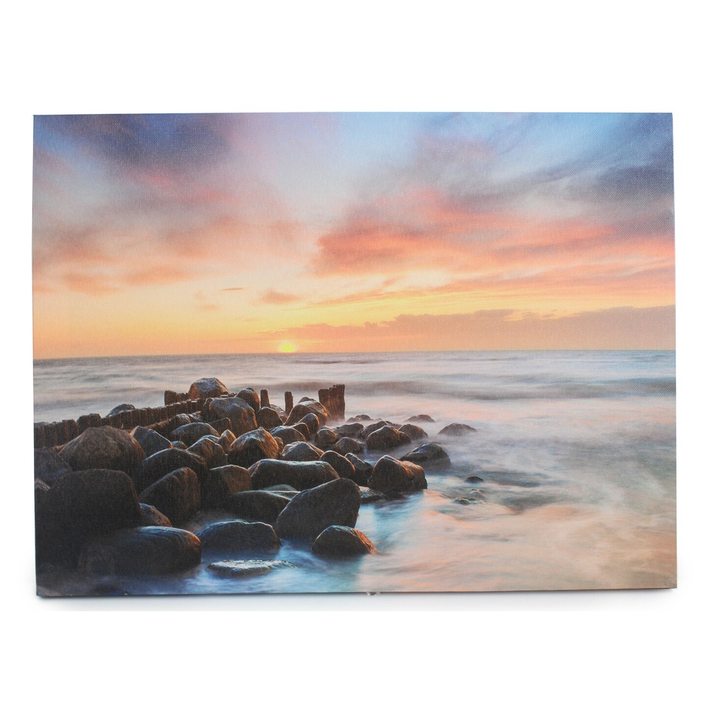 15.75" Light-Up LED BEACH ROCKS ART | Michaels
