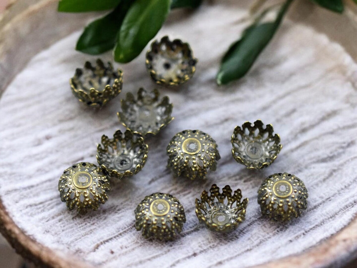 *100* 8x4mm Antique Brass Filigree Bead Caps | Michaels