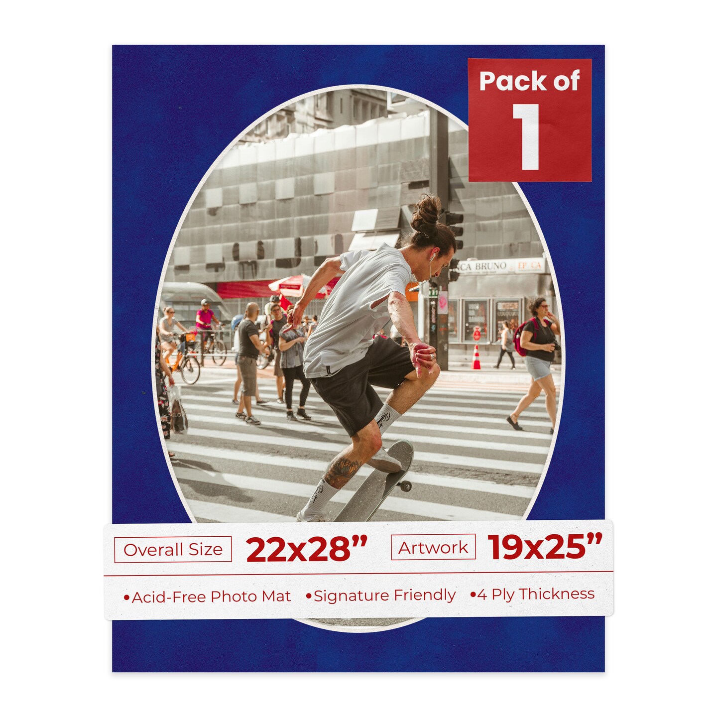 Royal Blue Suede Mat Board for 22x28 Frames - Oval Opening for 19x25 ...