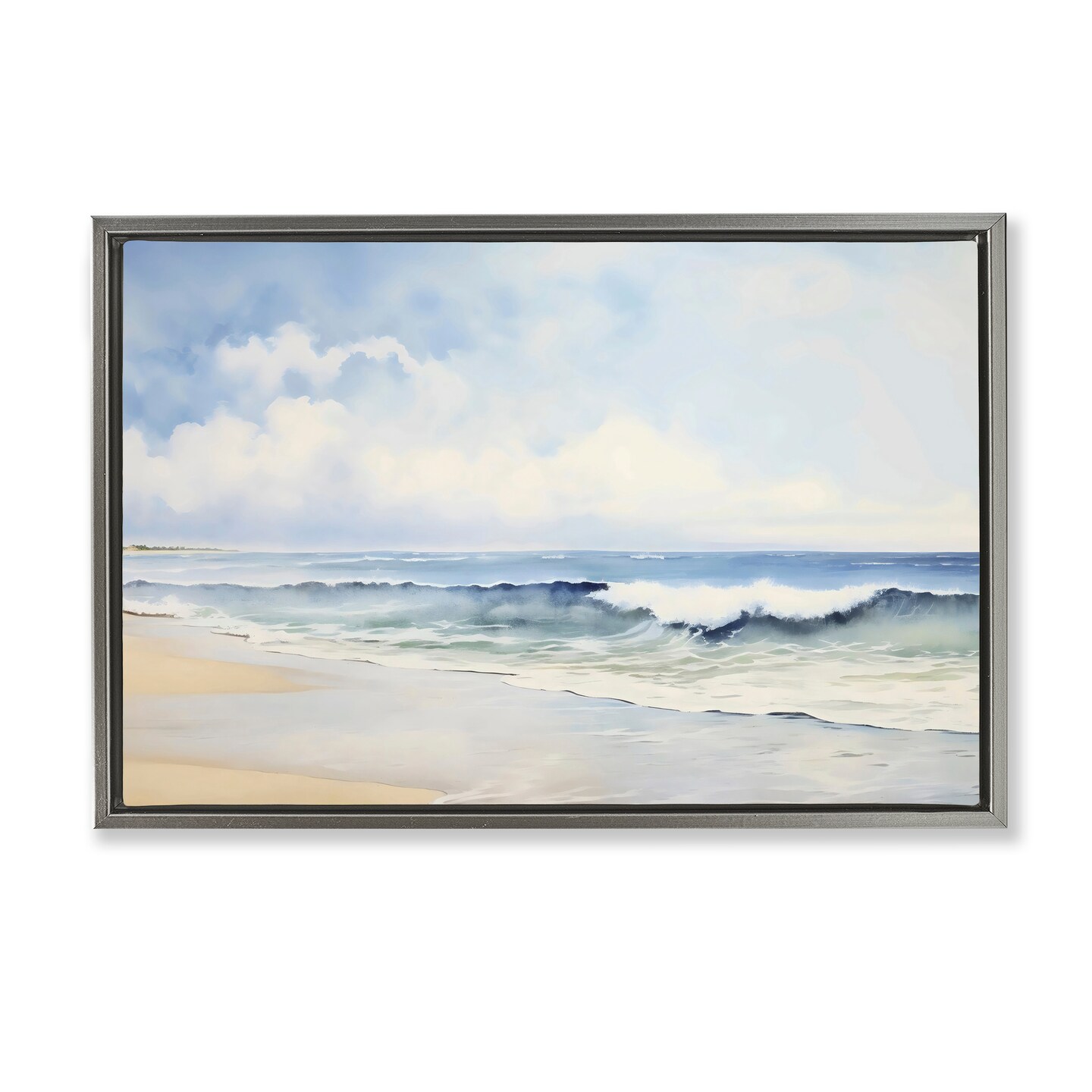 Stupell Industries Watercolor Beach Tide Floating Frame By LSR Creative Studio | Michaels