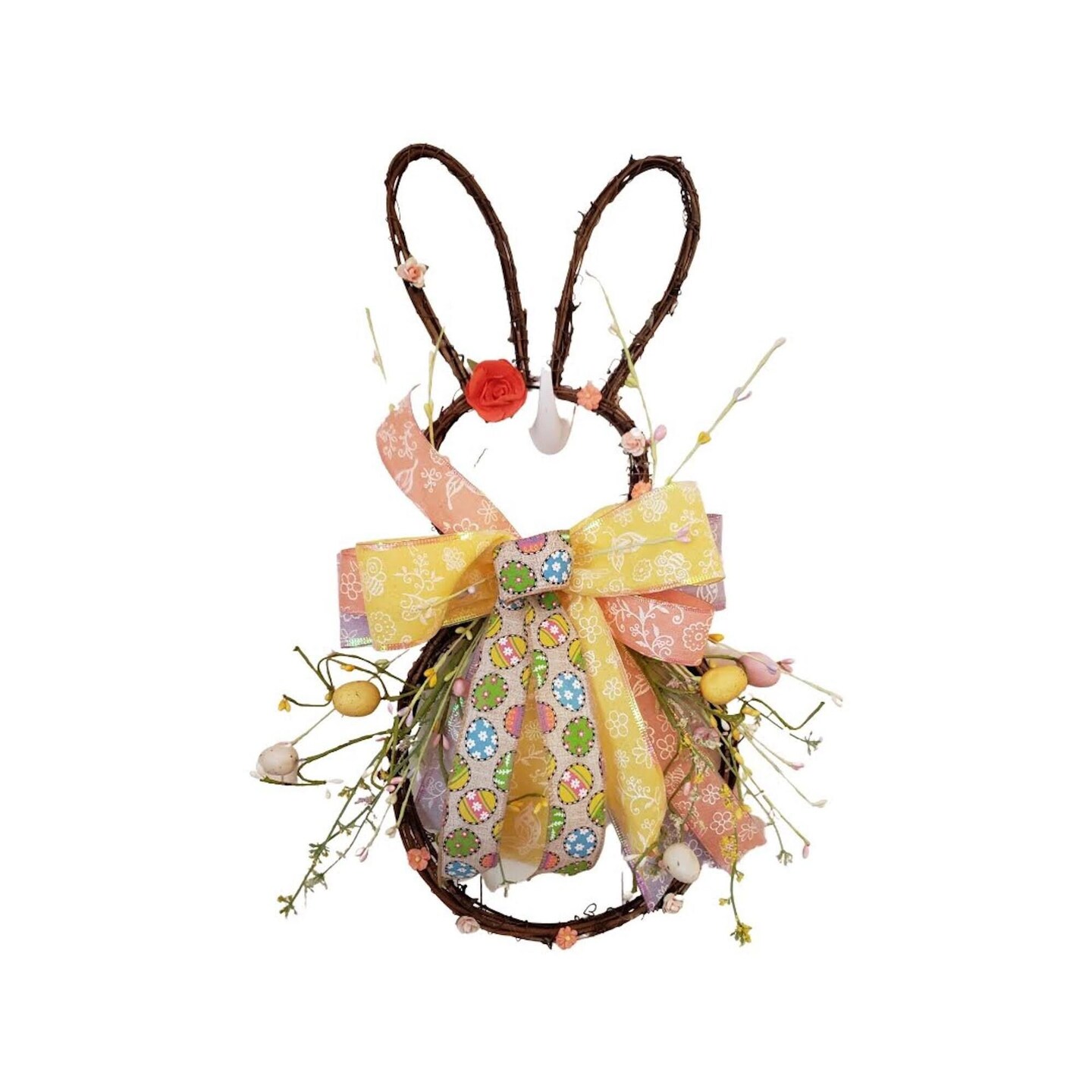 Easter Bunny door hanger, Grapevine Bunny doorhanger, Spring Door Decor ...