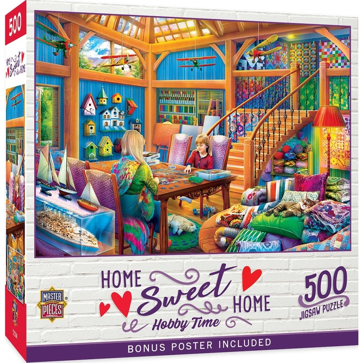 Hobby Time Home Sweet Home 500 Piece Jigsaw Puzzle 21X15 Cozy Craft ...