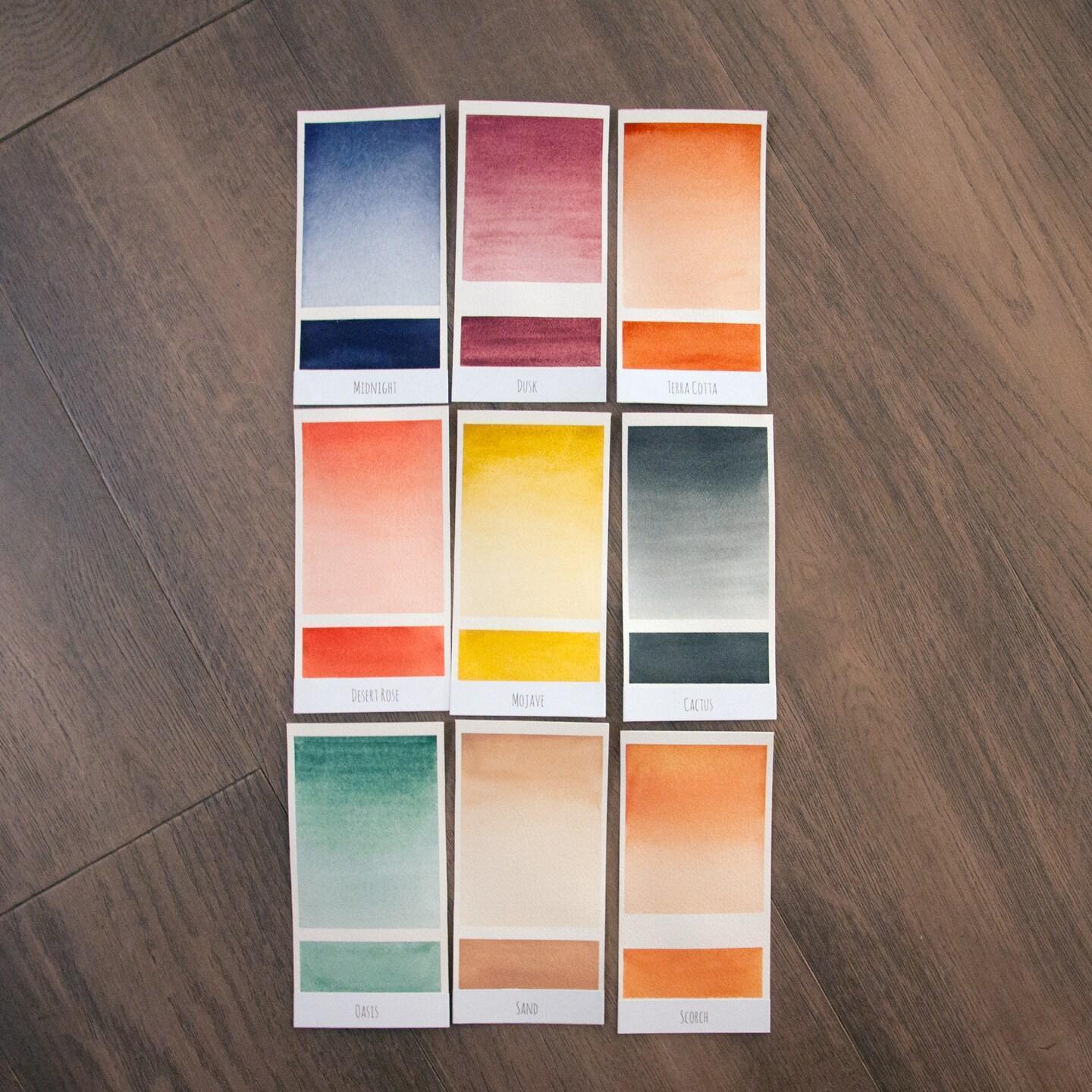 Desert Dreams | Matte Watercolor Paint Set | Quarter Pan and Half pan ...