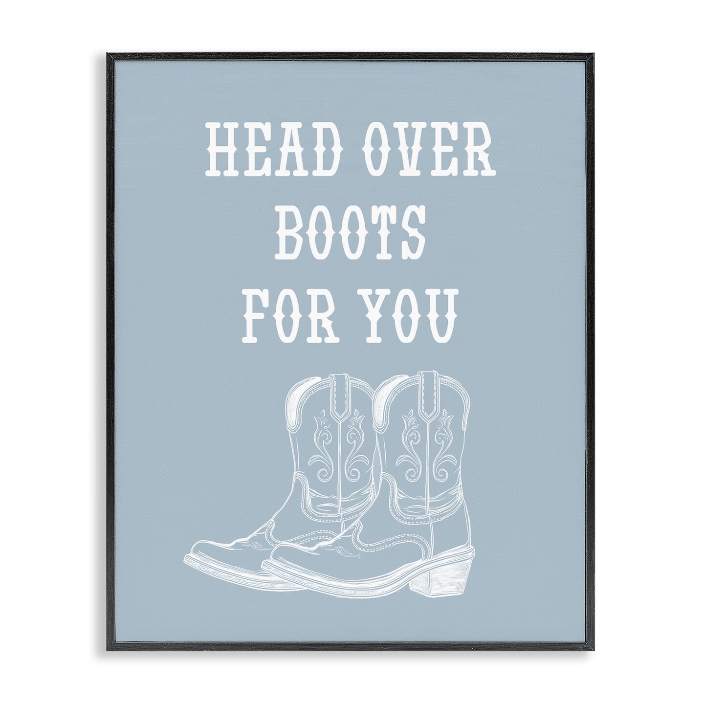 Stupell Industries Head Over Boots For You Framed Giclee Wall Art ...