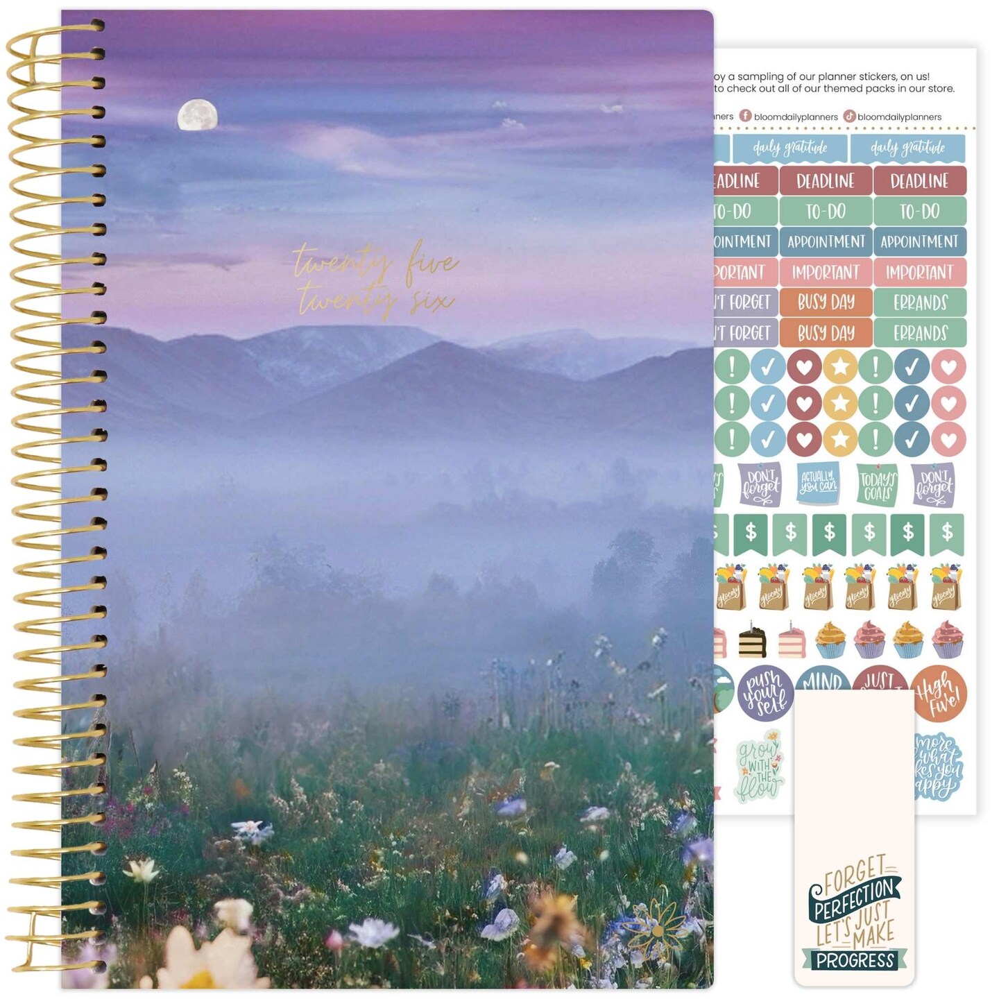 Bloom Daily Planners 2025-26 Soft Cover Planner, 5.5" x 8.25", Mystical ...