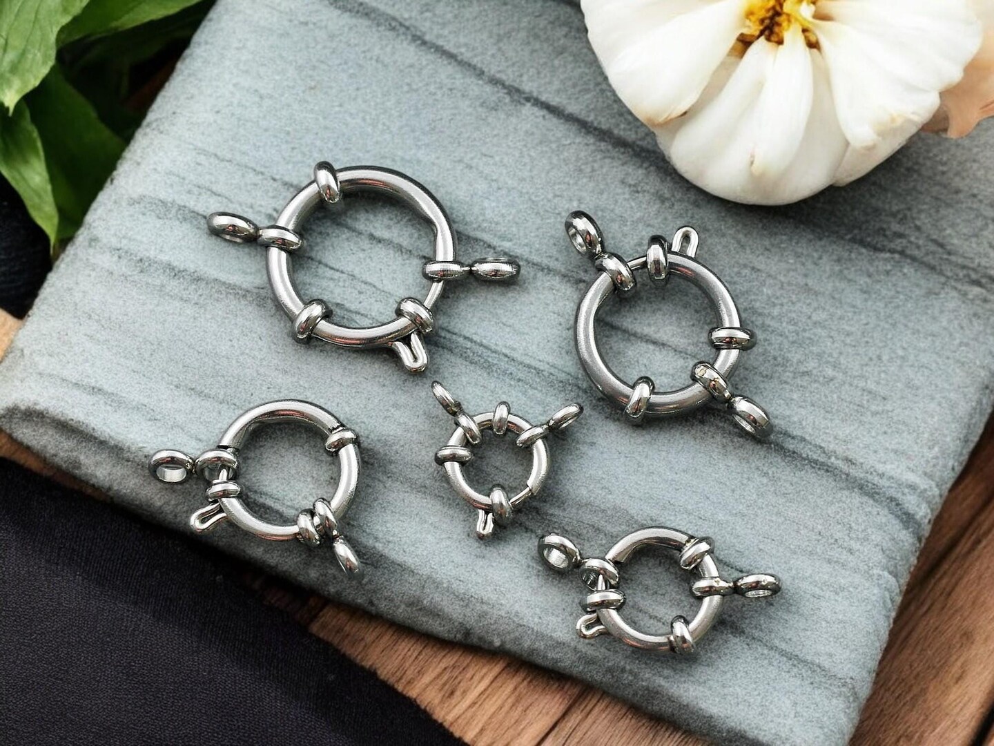 Stainless Steel Spring Ring Clasps - 2pcs - Choose Your Size | Michaels