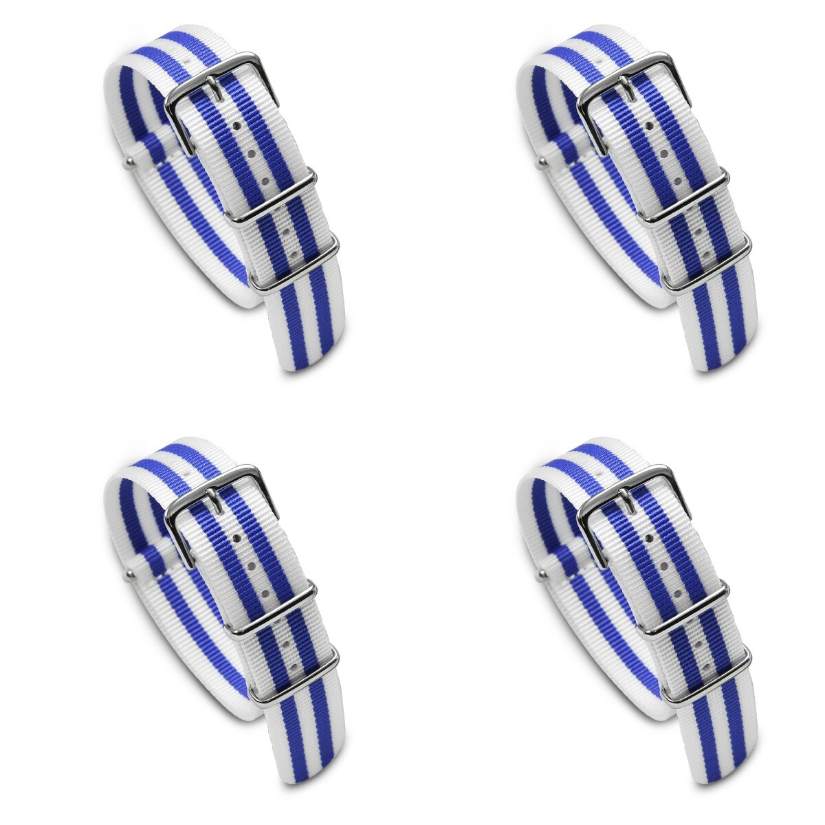 Value Pack of 4 Military MoD Nylon Watch Strap (White/Blue) | Michaels