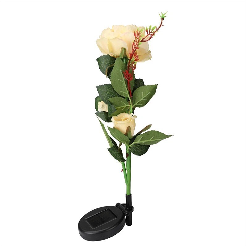 Outdoor Sunflower Yellow Rose Solar Light Landscape Lamp | Michaels
