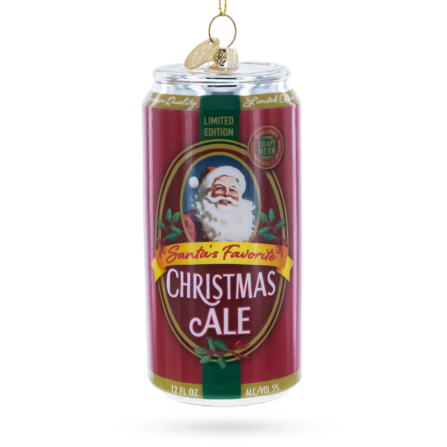 Santa’s Christmas Ale Beer Can Glass Christmas Ornament | Michaels