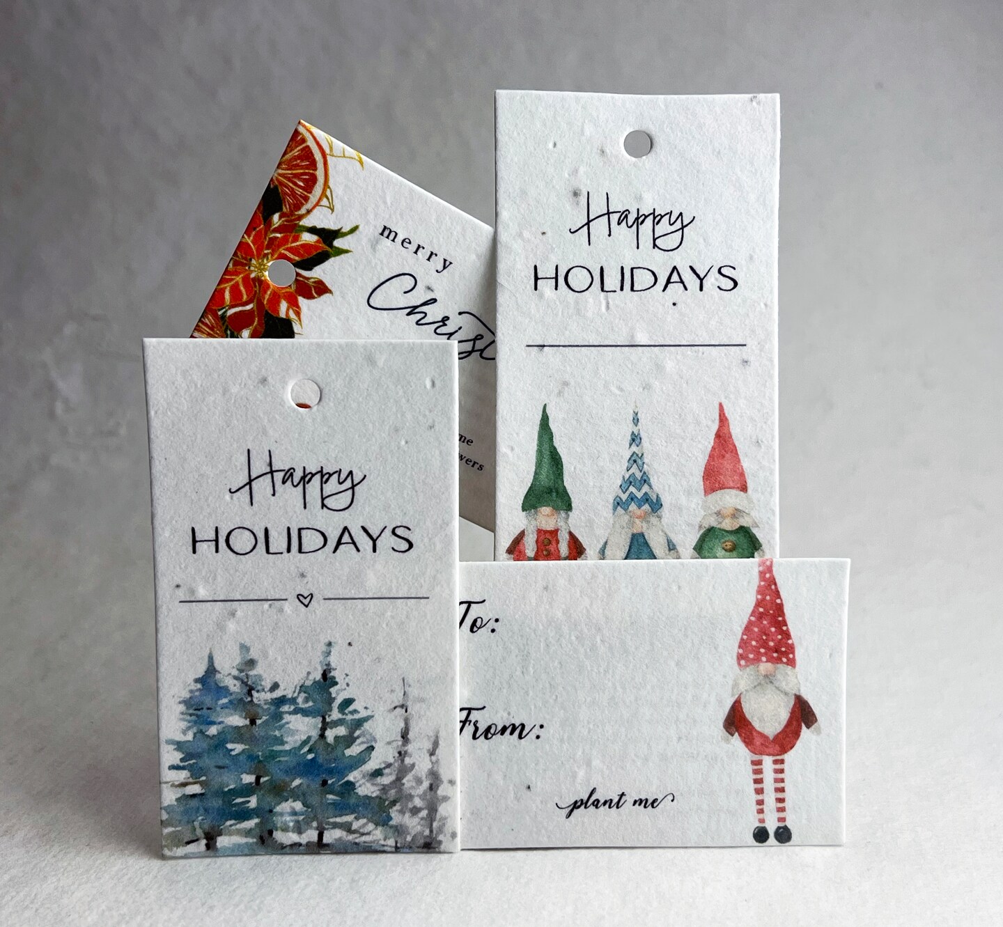 Wildflower Seed Paper Hang Tag - Holiday Variations - Embedded with ...