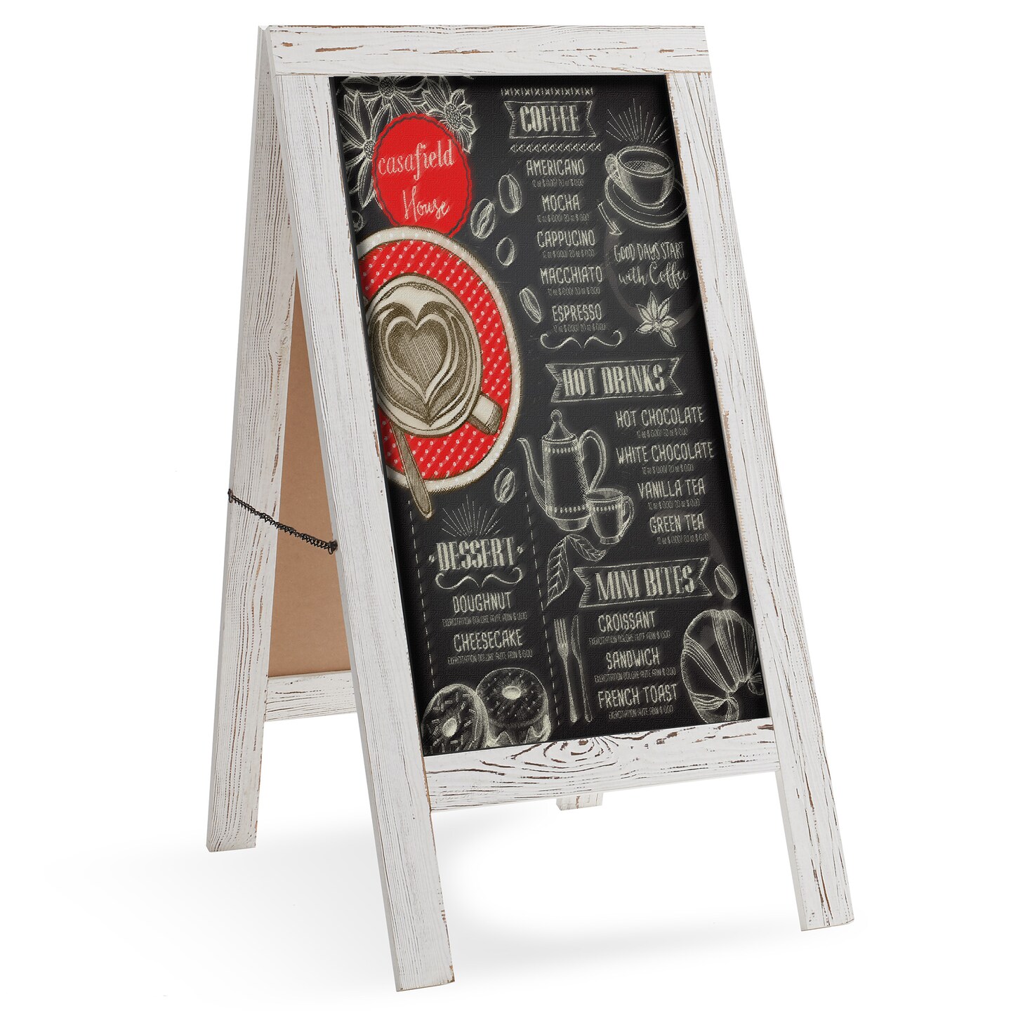 Casafield A Frame Chalkboard Sign, 40" x 20" Double-Sided Magnetic Menu ...
