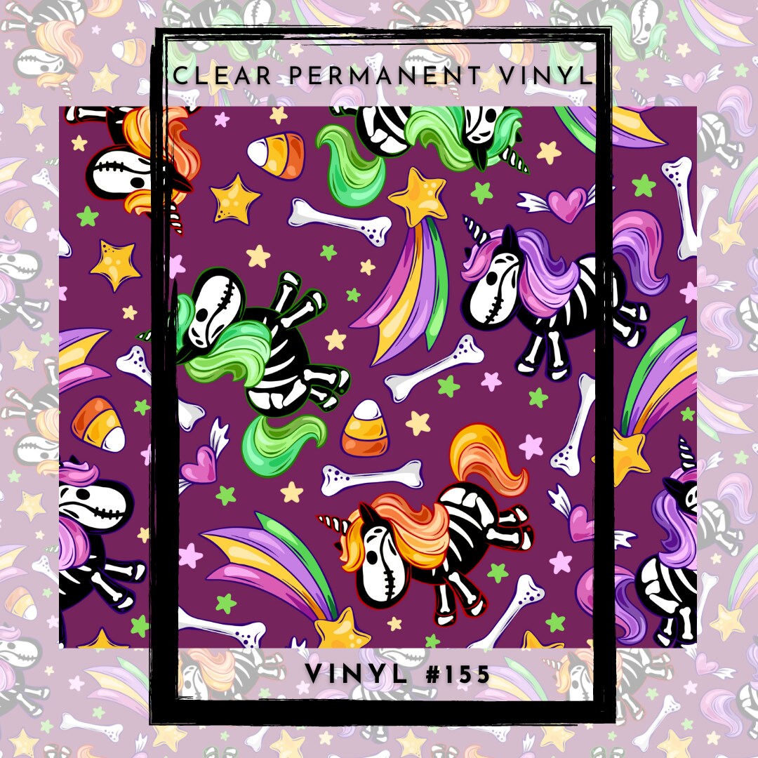 #155 CLEAR Spooky Unicorn 12x12 Pattern Vinyl | Michaels