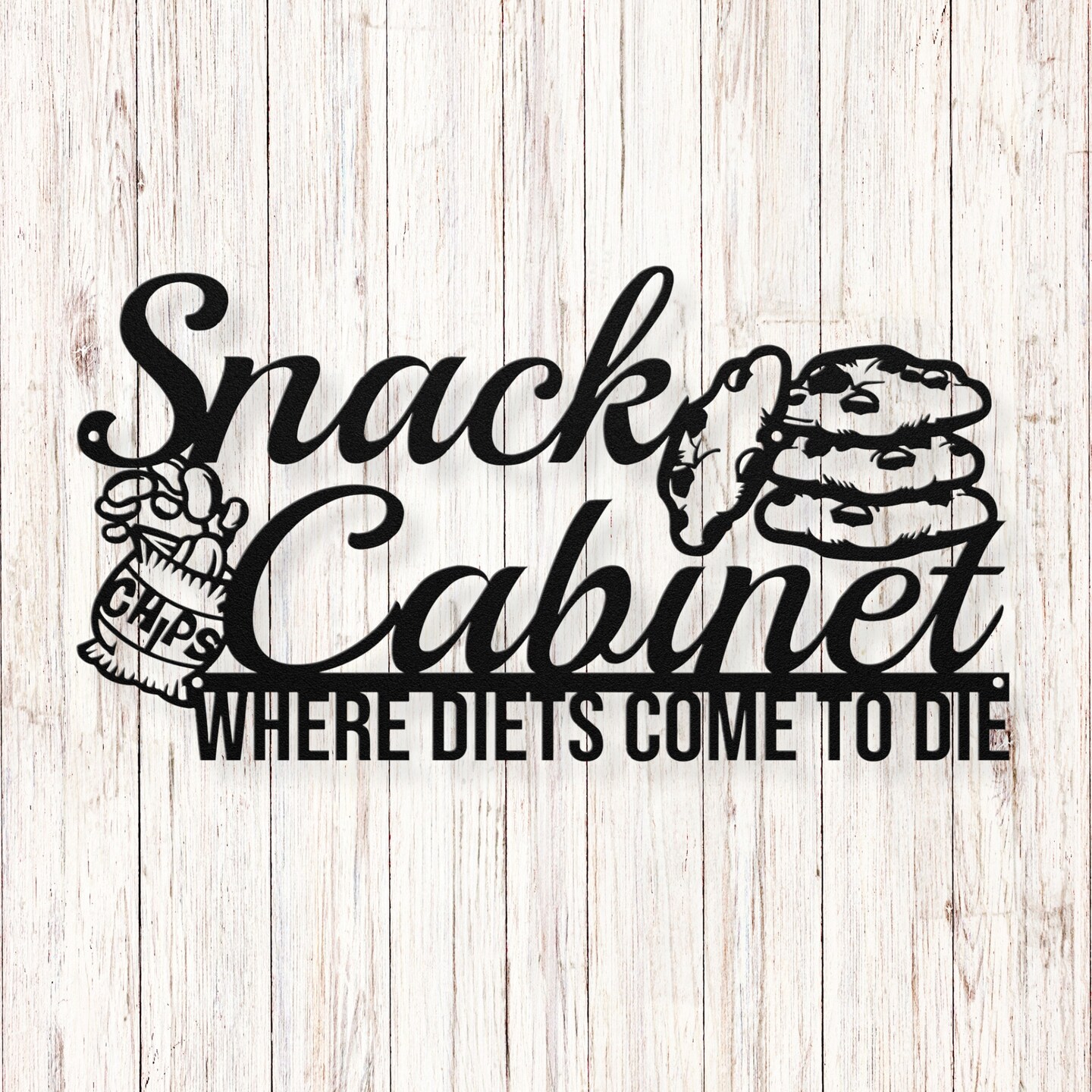 Funny Kitchen Snack Food Cabinet Sign Pantry Home Improvement Decor ...