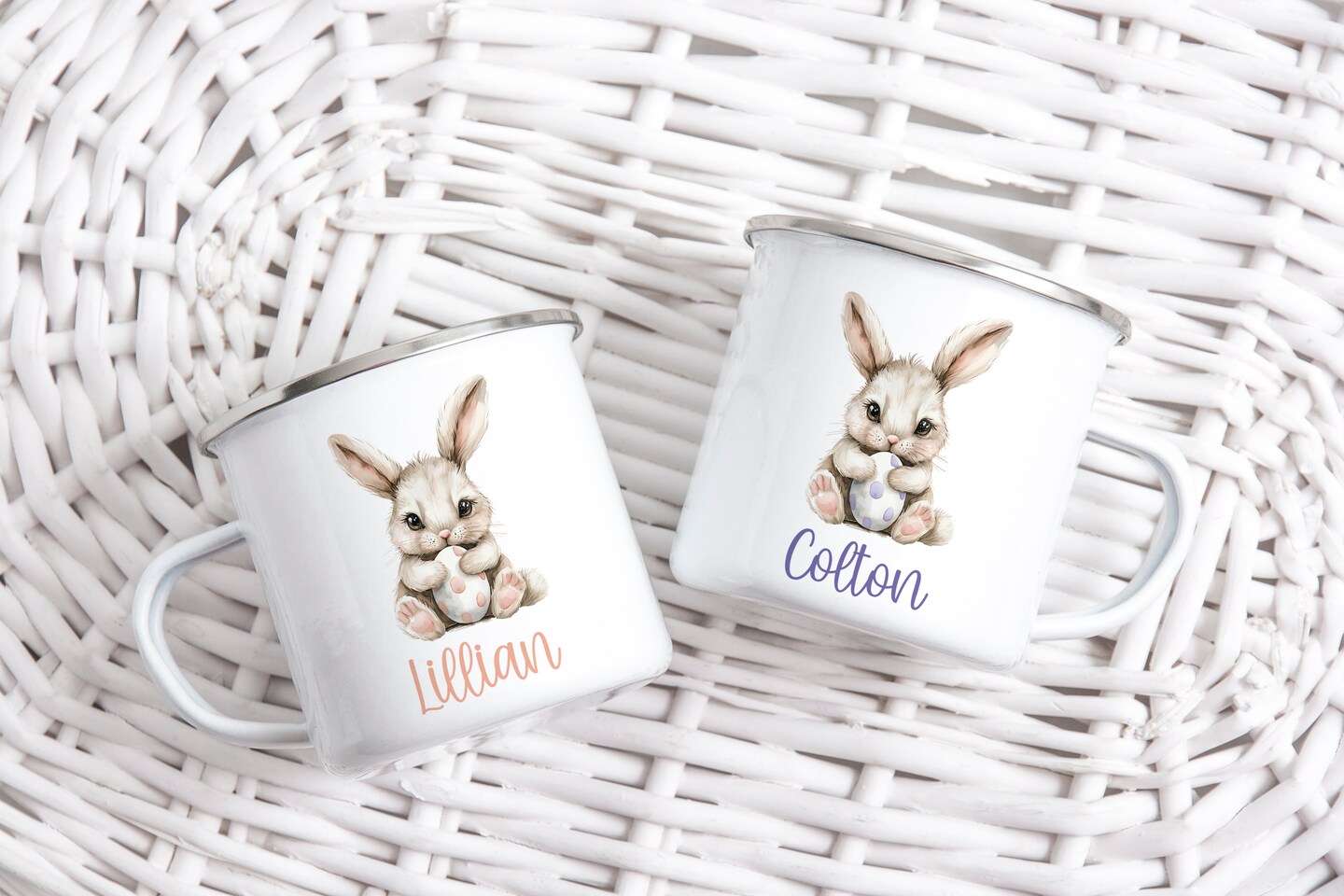 Easter Bunny Mug for Kids, Personalized with Name, Classic Design ...