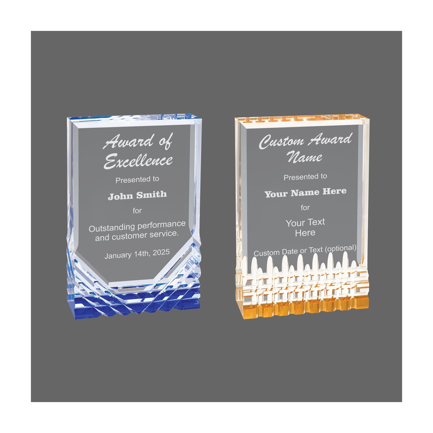 Personalized Acrylic Award for Employees, Customizable Engraved ...