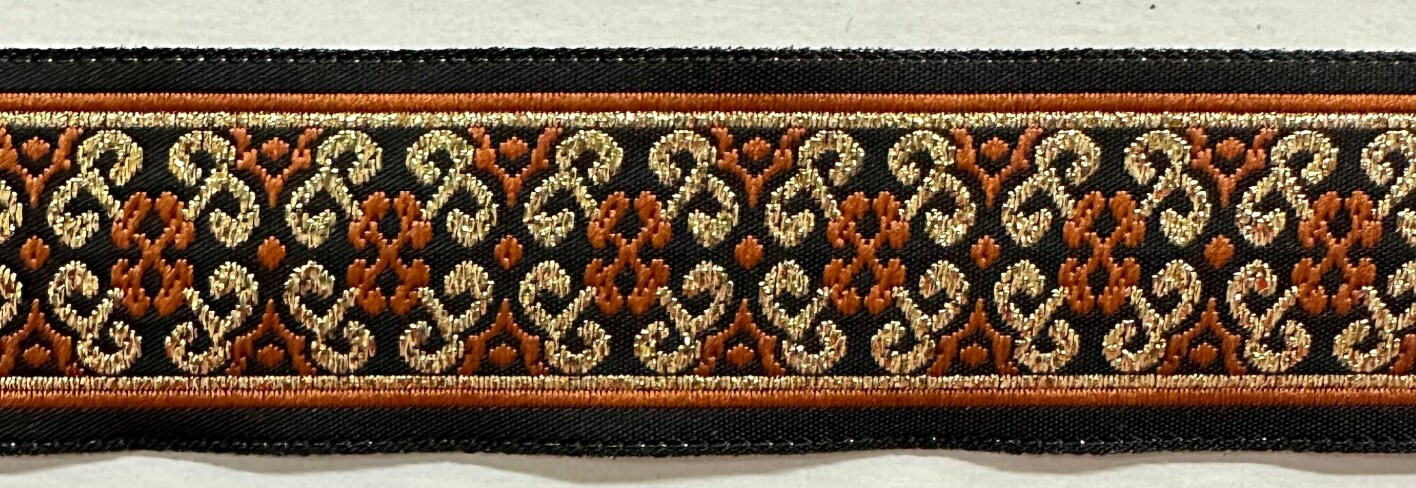 Jacquard Woven Metallic Ribbon Trim 1" - 6 Continuous Yards ...