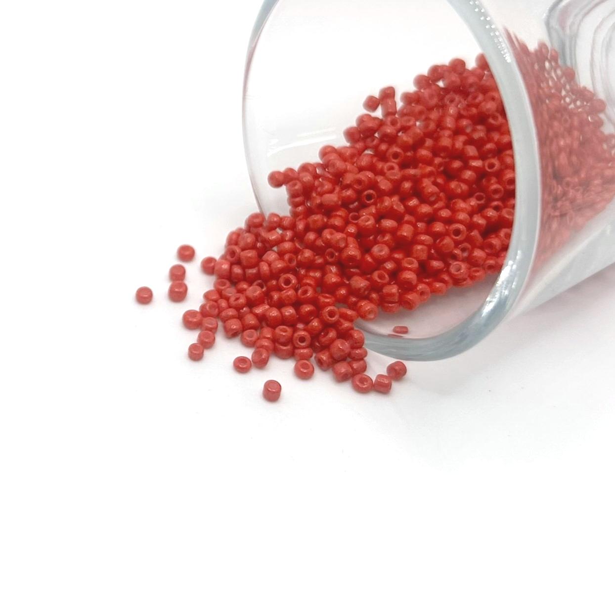 10 or 50 grams Bright Red 12/0 Baking Paint Glass Seed Beads | Michaels