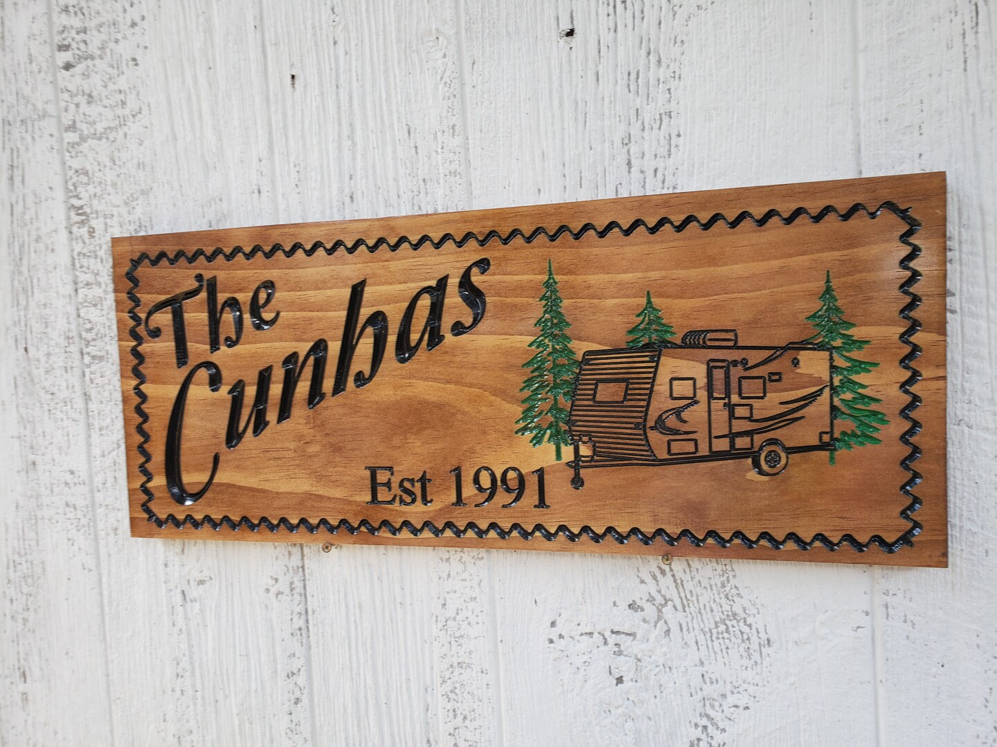 Custom Pull Behind Travel Trailer Camper sign | Family Camping Last ...