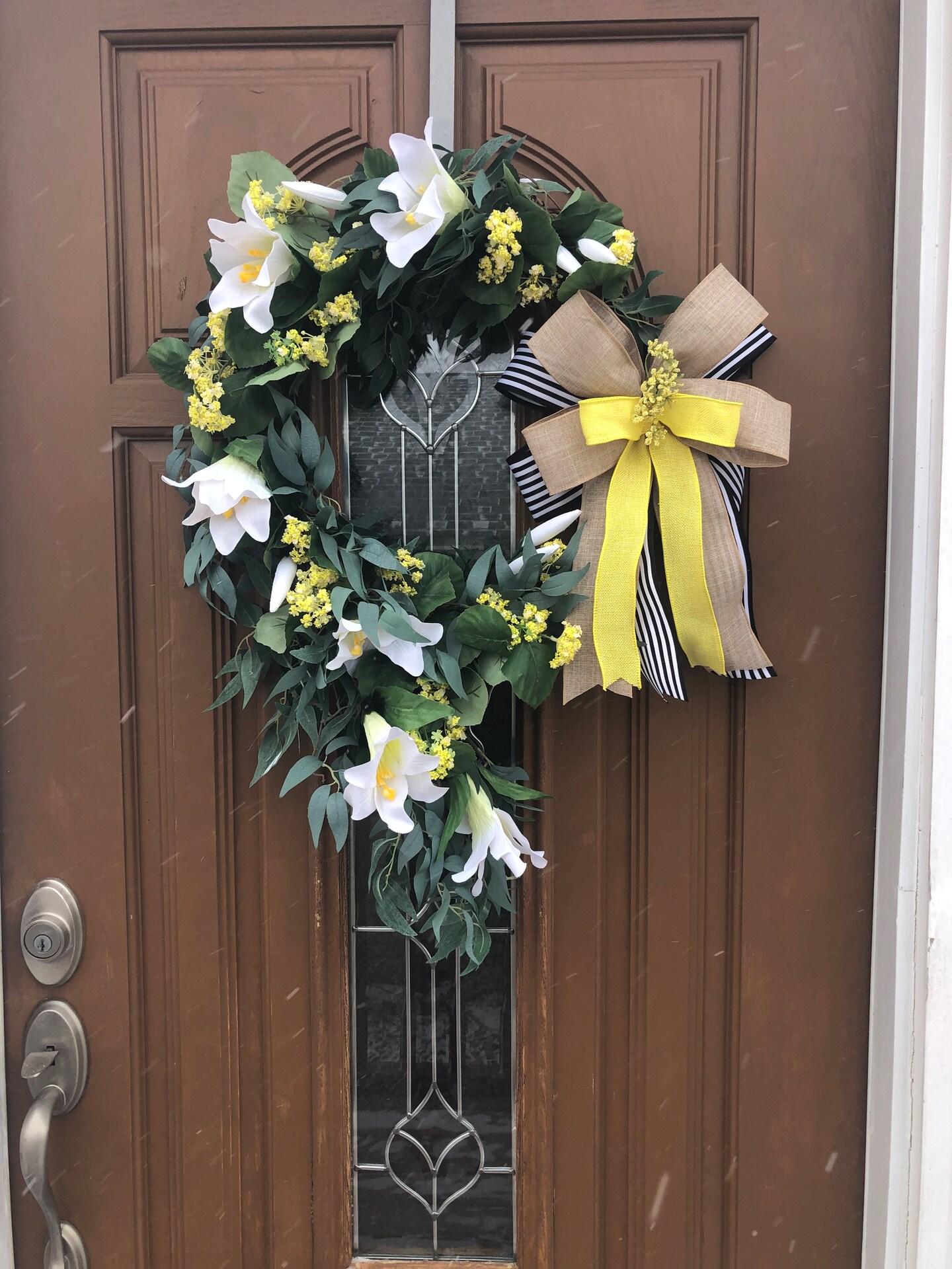 White Lily Grapevine, Lily Grapevine, Lily Door Wreath, White Lily ...