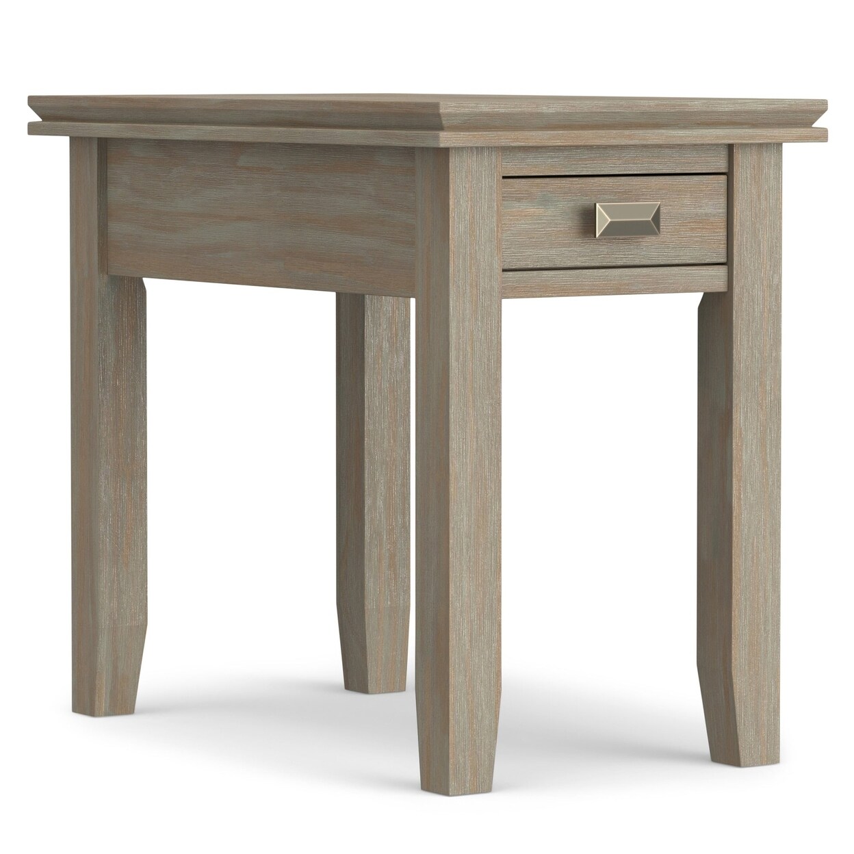 Simpli Home Artisan Solid Wood 14"Rectangle Narrow Side Table With ...