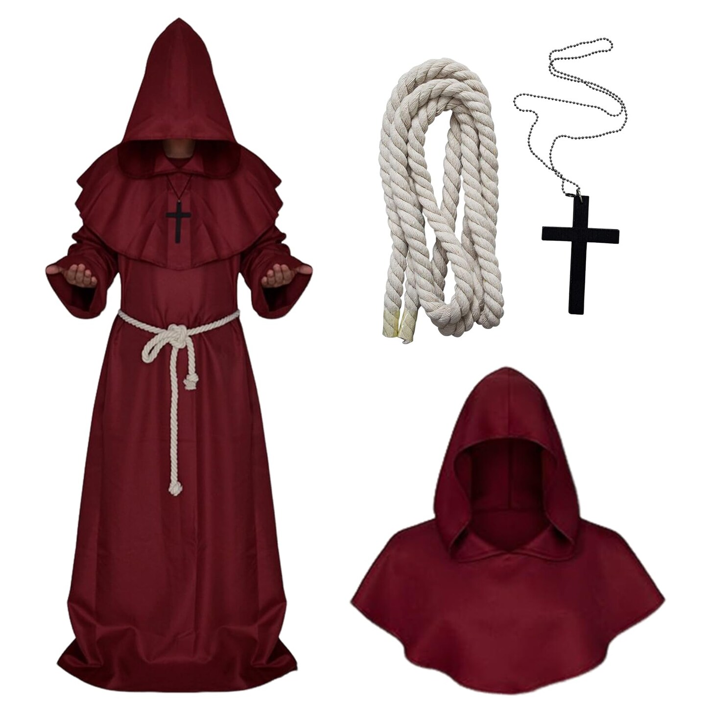 Medieval Monk Robe Priest Robe Halloween Cosplay Costume Cloak | Michaels