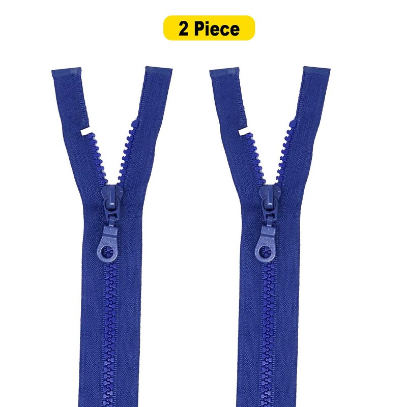 Royal Blue Molded Plastic Jacket Zipper 5MM 9 Inches Open Bottom ...