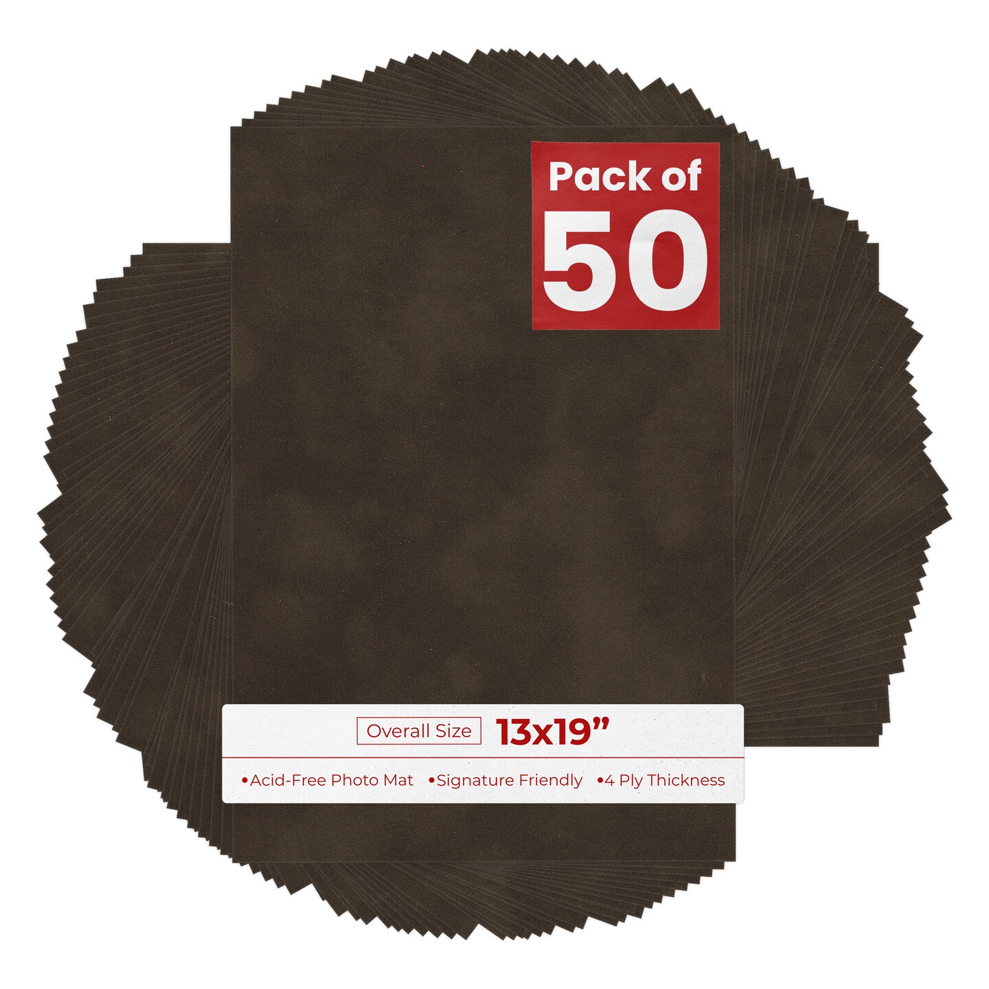 Brown Suede 13x19 Uncut Mat Board - Blank Sheets, No Opening, Color ...