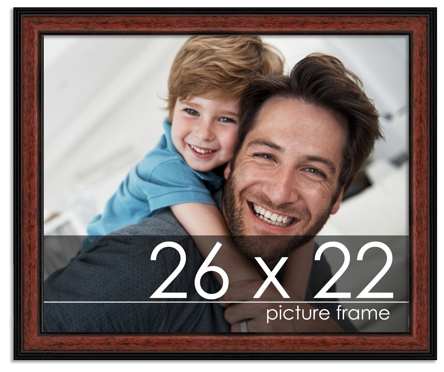 22x26 Decor Picture Frame with UV Resistant Acrylic Acid Free Backing Available in 2 Finishes Black and Brown
