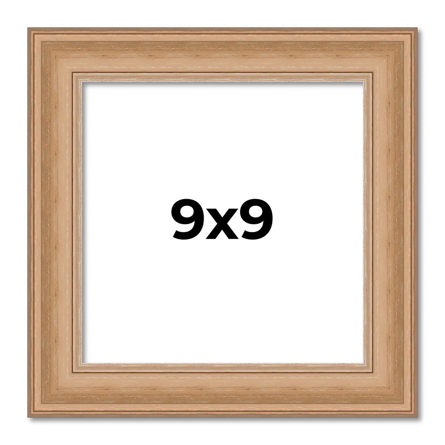 9x9 Weathered Picture Frame with UV-Resistant Acrylic & Acid Free ...